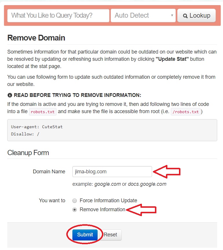 CuteStat.com 削除方法｜ジマブログ